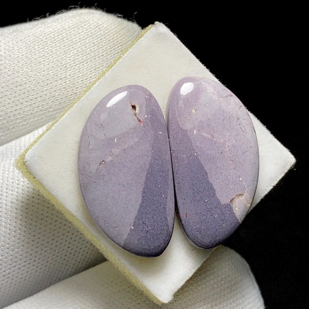 Stunning Purple Hyacinth Jasper Pair Cabochon, It Invites Comfort in ...