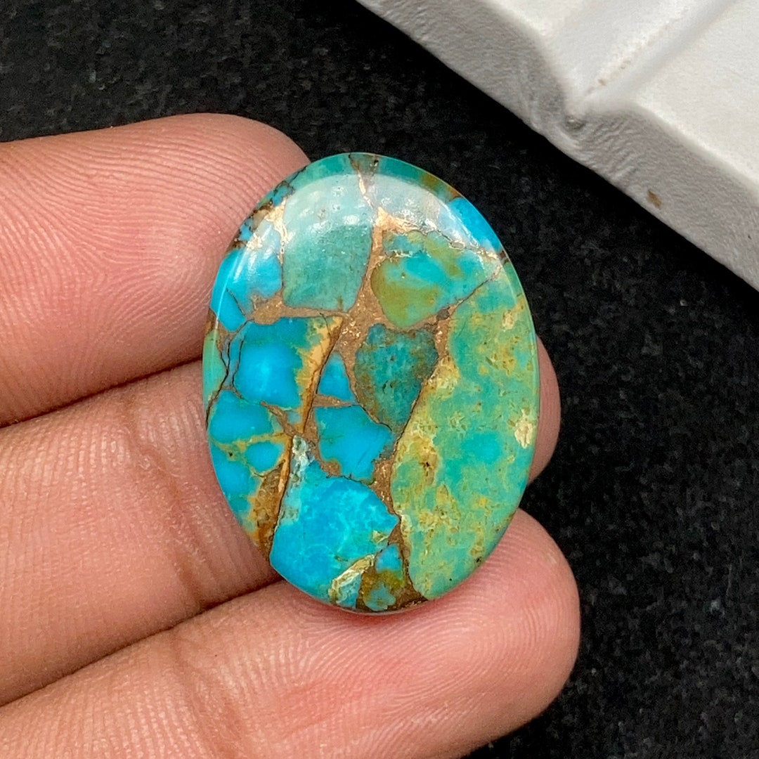 Natural Blue Mohave Turquoise Oval Cabochon ,calibrated Flat Back ...