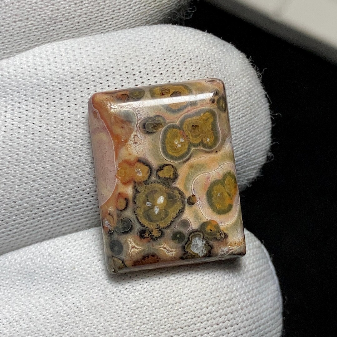 Natural Patterns Leopard Skin Jasper Cabochon, 20 X 15 X 5MM, One of ...