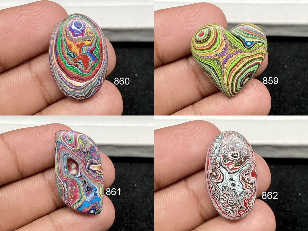 Fordite Cabochons, Natural Semi Precious Gemstone for Jewelry Making ...