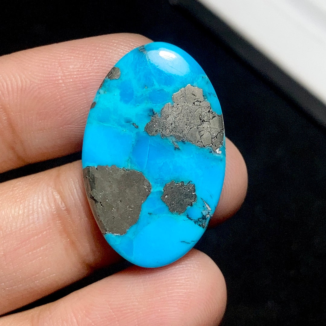 Kingman Arizona Blue Mohave Turquoise Cabochons, 27x18x4mm Natural ...