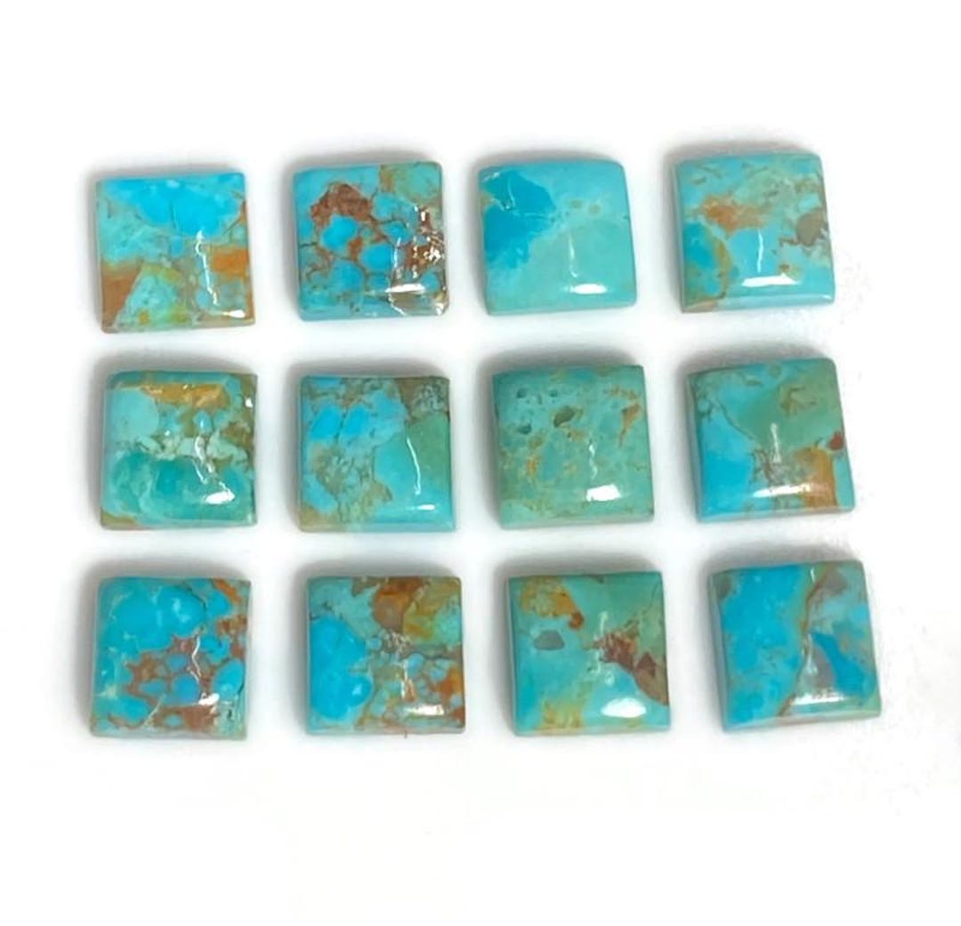 Kingman Blue Mohave Turquoise 10x10mm Cushion Shape Cabochon Lot ...