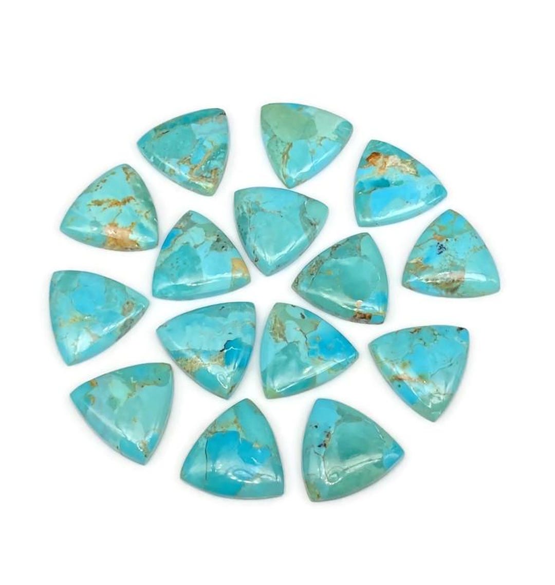 Kingman Blue Mohave Turquoise 21x21mm Trillion Shape Cabochon Lot ...