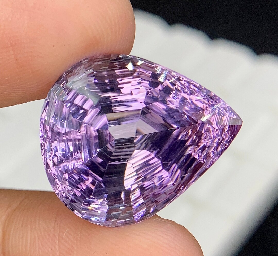 Amethyst Concave Cutting Gemstone, 18x21mm Special Cut Amethyst AAA+ ...