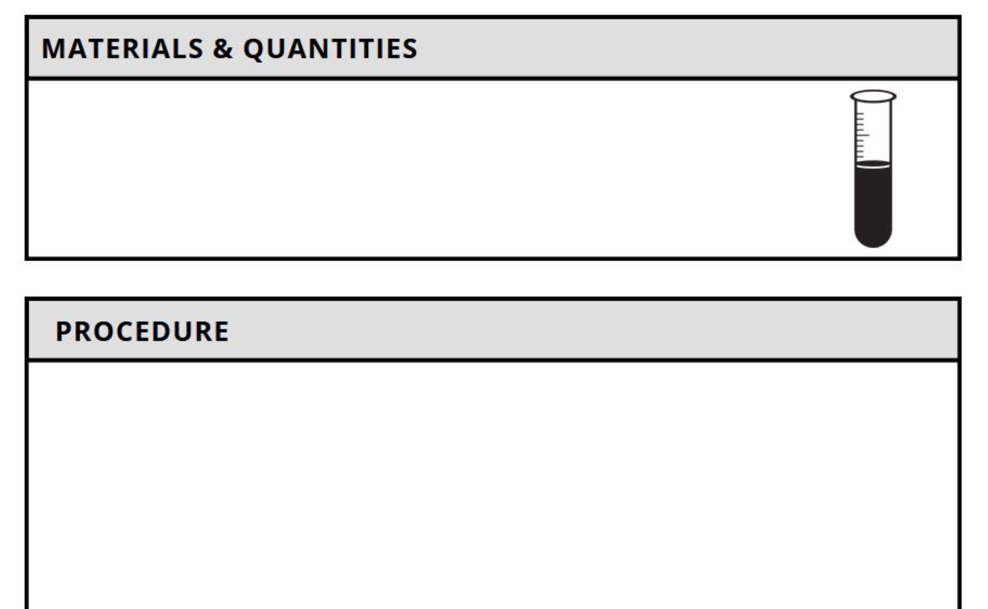 Lab Report Template Outline Student Write up Science Class - Etsy