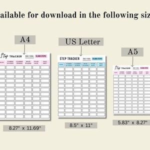 Step Tracker Printable, Daily Step Log Printable, Fitness Tracker ...