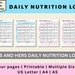 Nutrition Log, Daily Nutrition Log, Meal Tracker, Food Tracker ...