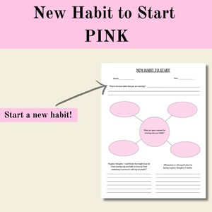 Pink Monthly Habit Tracker Printable, Weekly Tracker Digital, Habit ...