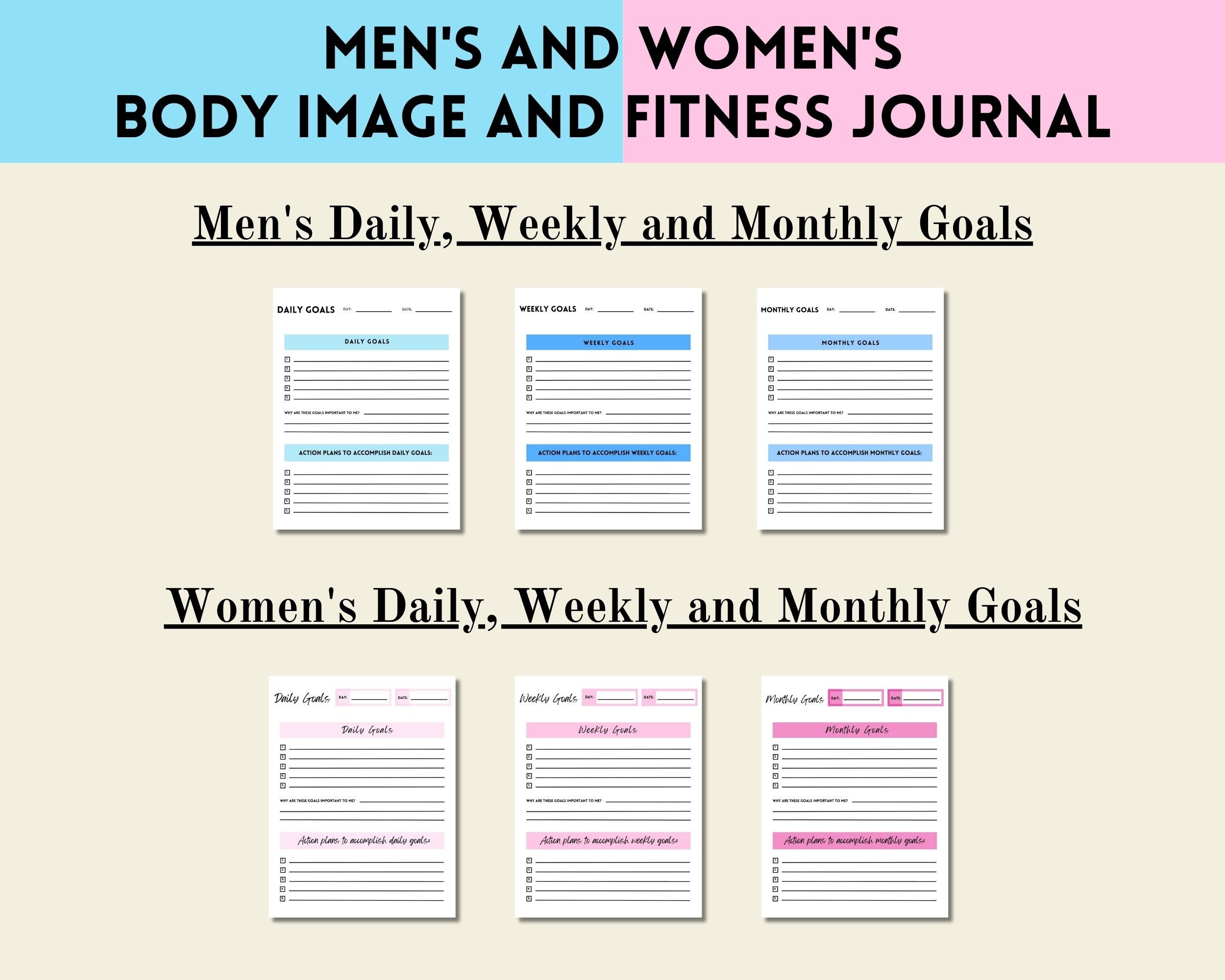 2024 Body Image Journal, Fitness Journal, Body Measurement Tracker ...