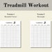 Treadmill Workout, Treadmill Log, Treadmill Tracker, Fitness Tracker ...