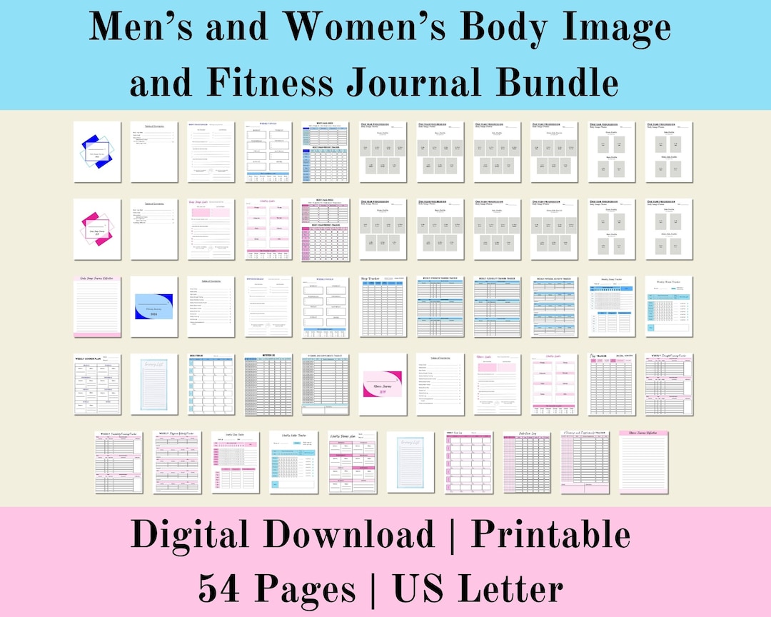 Body Image and Fitness Journal, Food and Fitness Journal, Weight ...