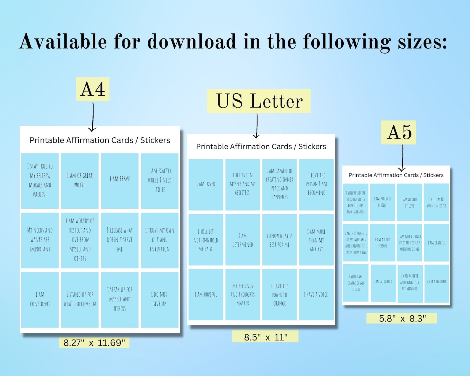 Printable Affirmation Cards, Affirmation Printables, Printable ...