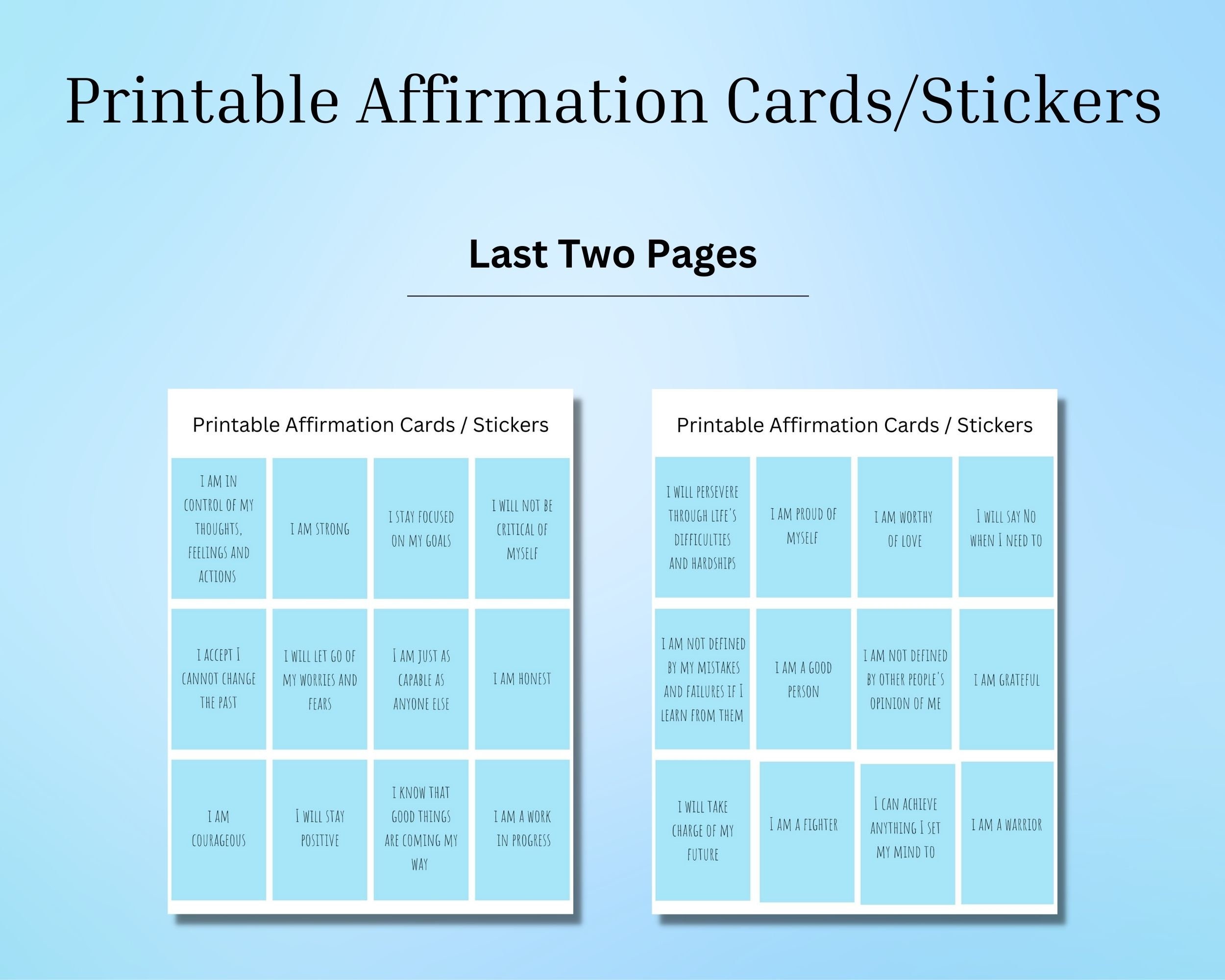 Printable Affirmation Cards, Affirmation Printables, Printable ...