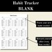 Blank Monthly Habit Tracker Printable, Weekly Tracker Digital, Habit ...