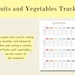 Monthly Fruits and Vegetables Tracker Digital Printable, Rainbow Food ...