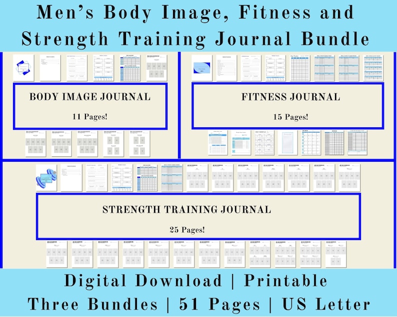 Body Image Fitness and Strength Training Journal, Food and Fitness ...