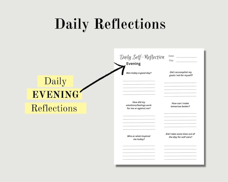 Reflections Journal, Self-reflection Journal, Printable Reflections ...