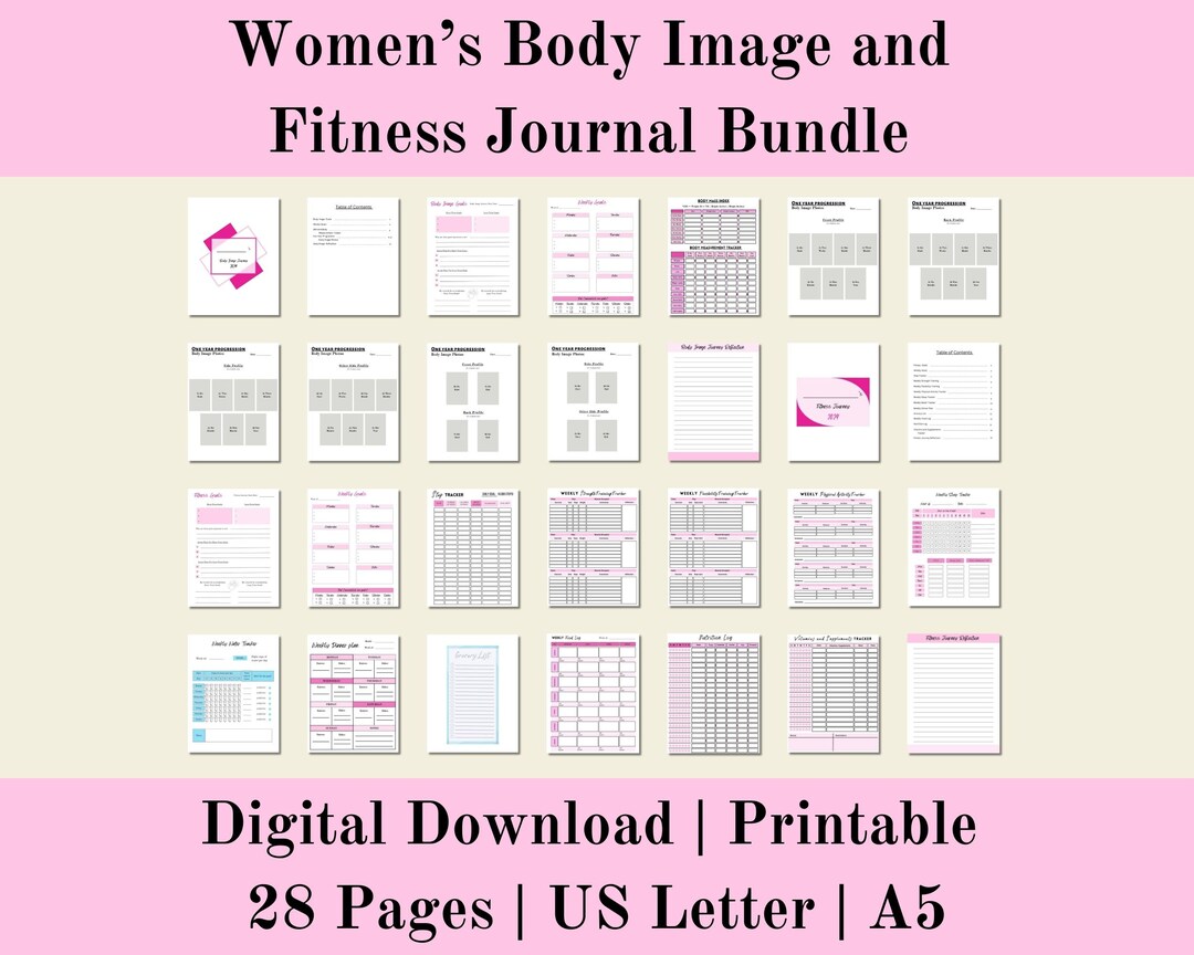 Body Image and Fitness Journal, Food and Fitness Journal, Weight ...