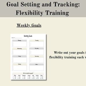 Goal Setting and Tracking, Flexibility Training Tracker, Goal Setting ...