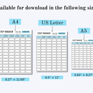 Step Tracker Printable, Daily Step Log Printable, Fitness Tracker ...
