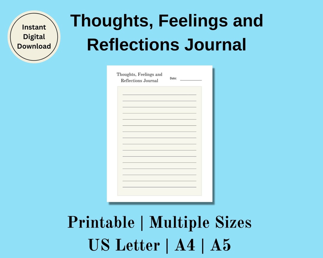 Printable Reflections Journal, Self Care Journal, Self Care Reflections ...