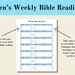 Weekly Bible Reading, Bible Reading Tracker, Printable Weekly Bible ...