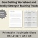 Weekly Strength Training Tracker Printable, Goal Setting Worksheet ...