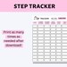 Step Tracker Printable, Daily Step Log, Weekly Step Tracker, Workout ...