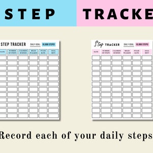 Step Tracker Printable, Daily Step Log Printable, Fitness Tracker ...