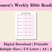 Weekly Bible Reading, Bible Reading Tracker, Printable Weekly Bible ...