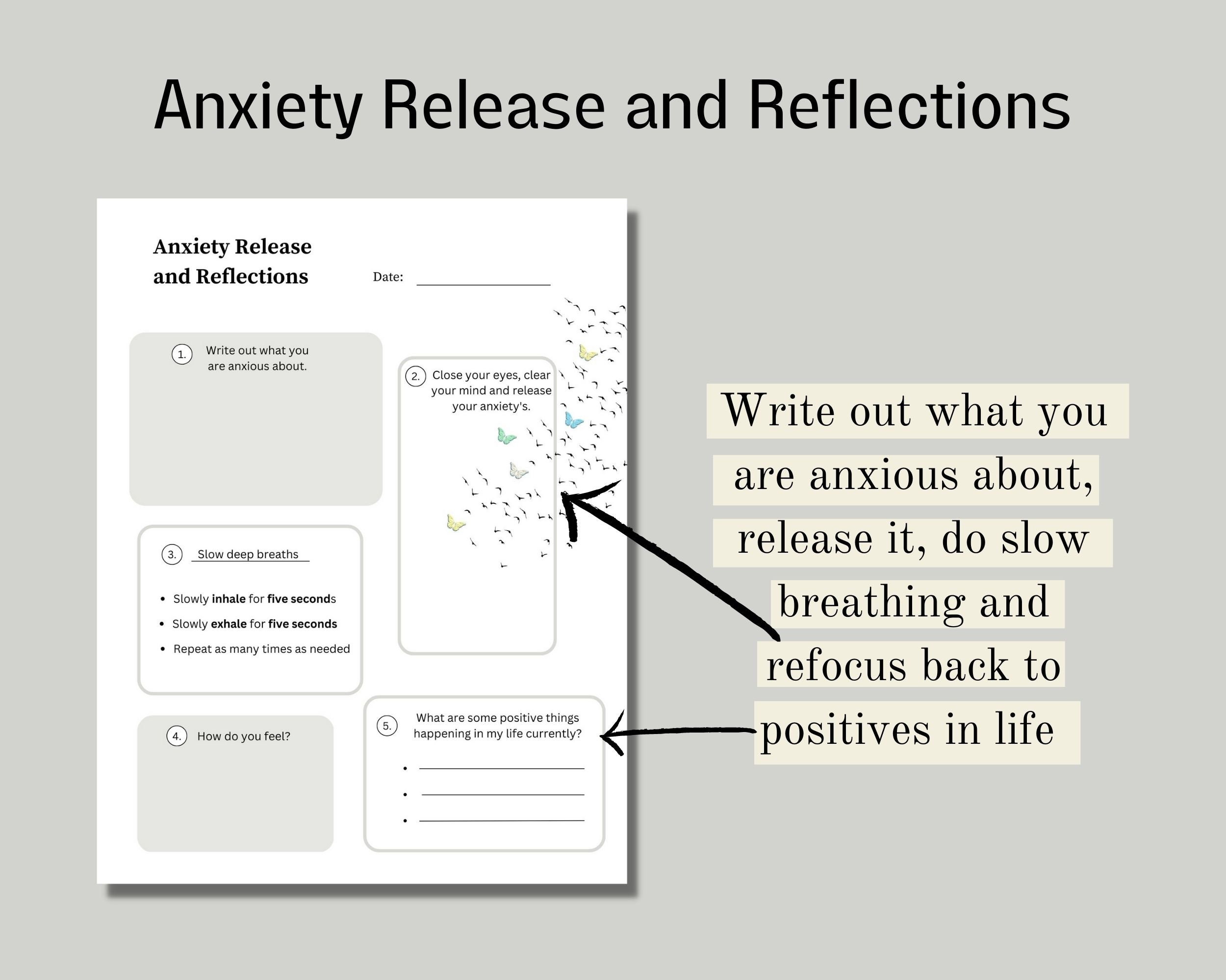 Printable Anxiety Tracker, Anxiety Log, Anxiety Journal, Weekly Anxiety ...