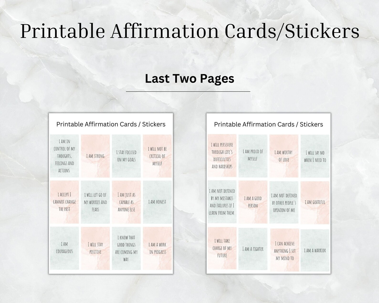 Printable Affirmation Cards, Affirmation Printable, Self Care Printable ...