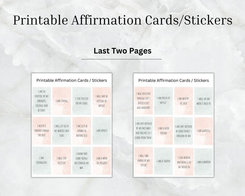 Printable Affirmation Cards, Affirmation Printable, Self Care Printable ...