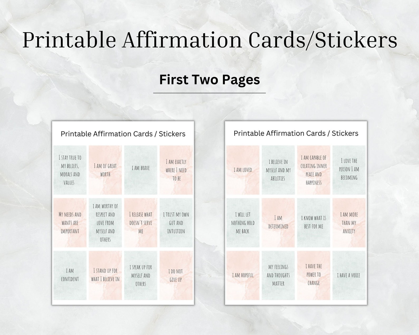 Printable Affirmation Cards, Affirmation Printable, Self Care Printable ...