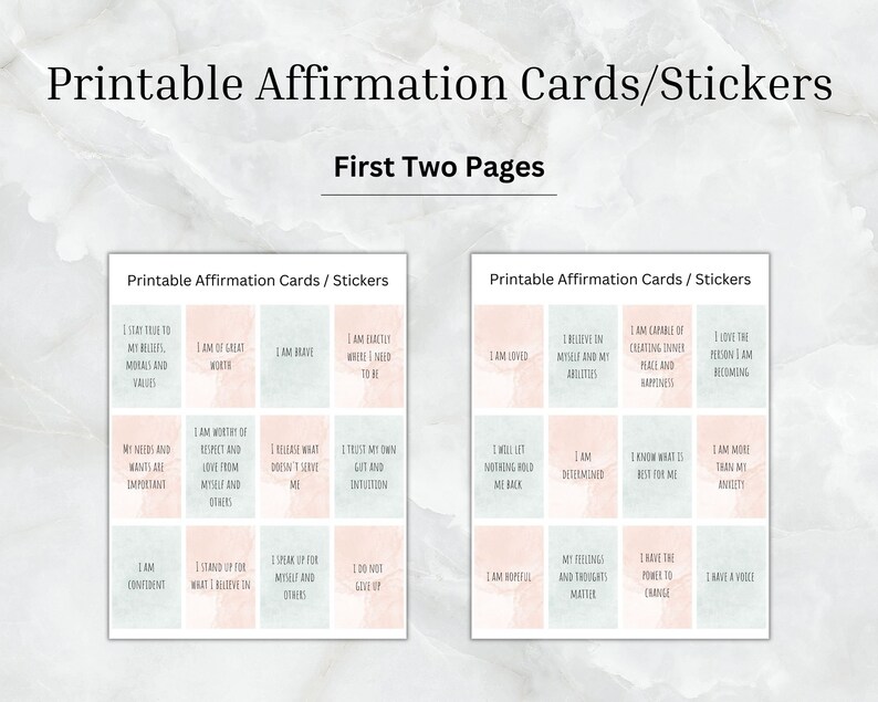 Printable Affirmation Cards, Affirmation Printable, Self Care Printable ...
