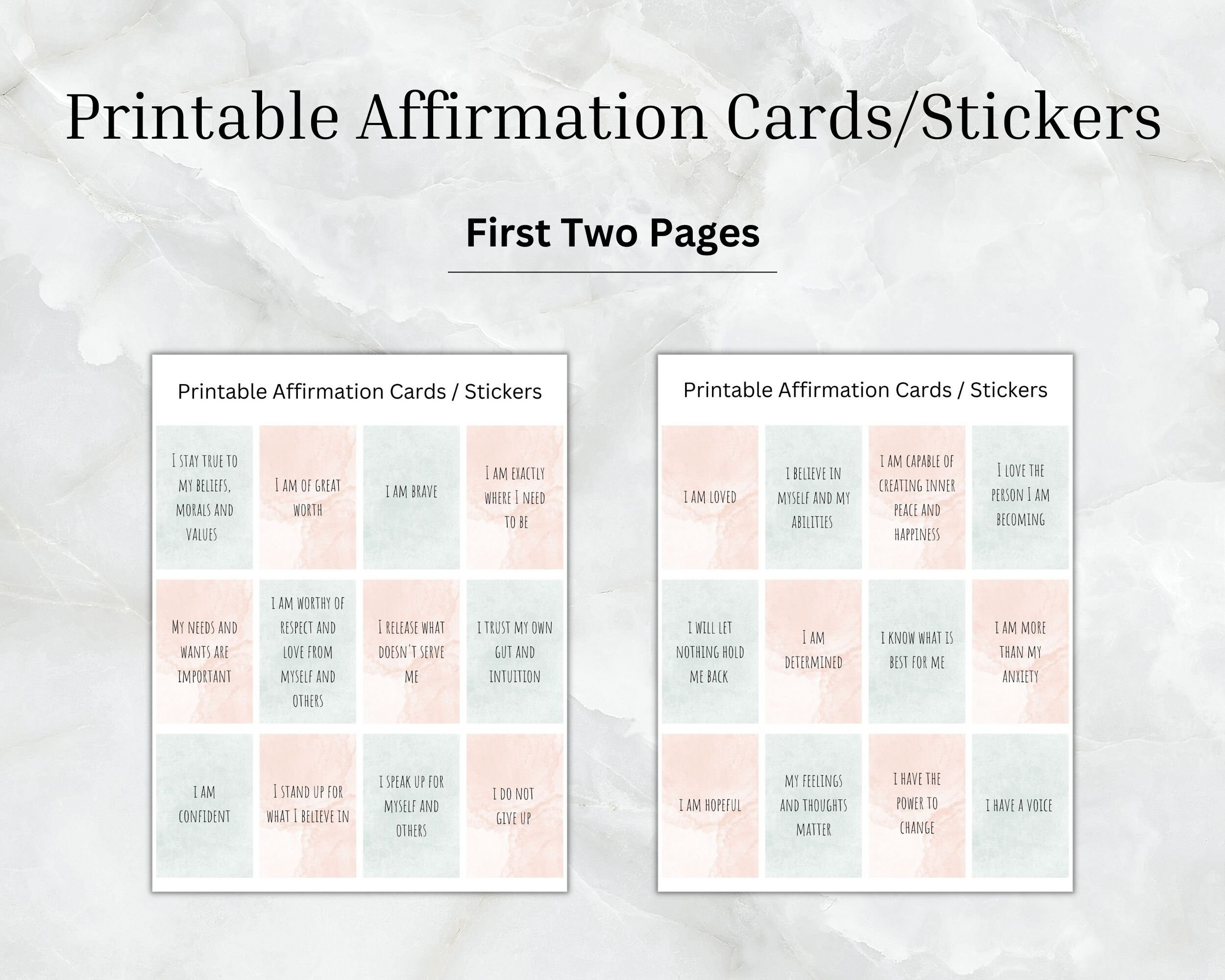 Printable Affirmation Cards, Affirmation Printable, Self Care Printable ...