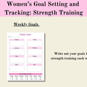 Goal Setting and Tracking, Strength Training Tracker, Goal Setting ...