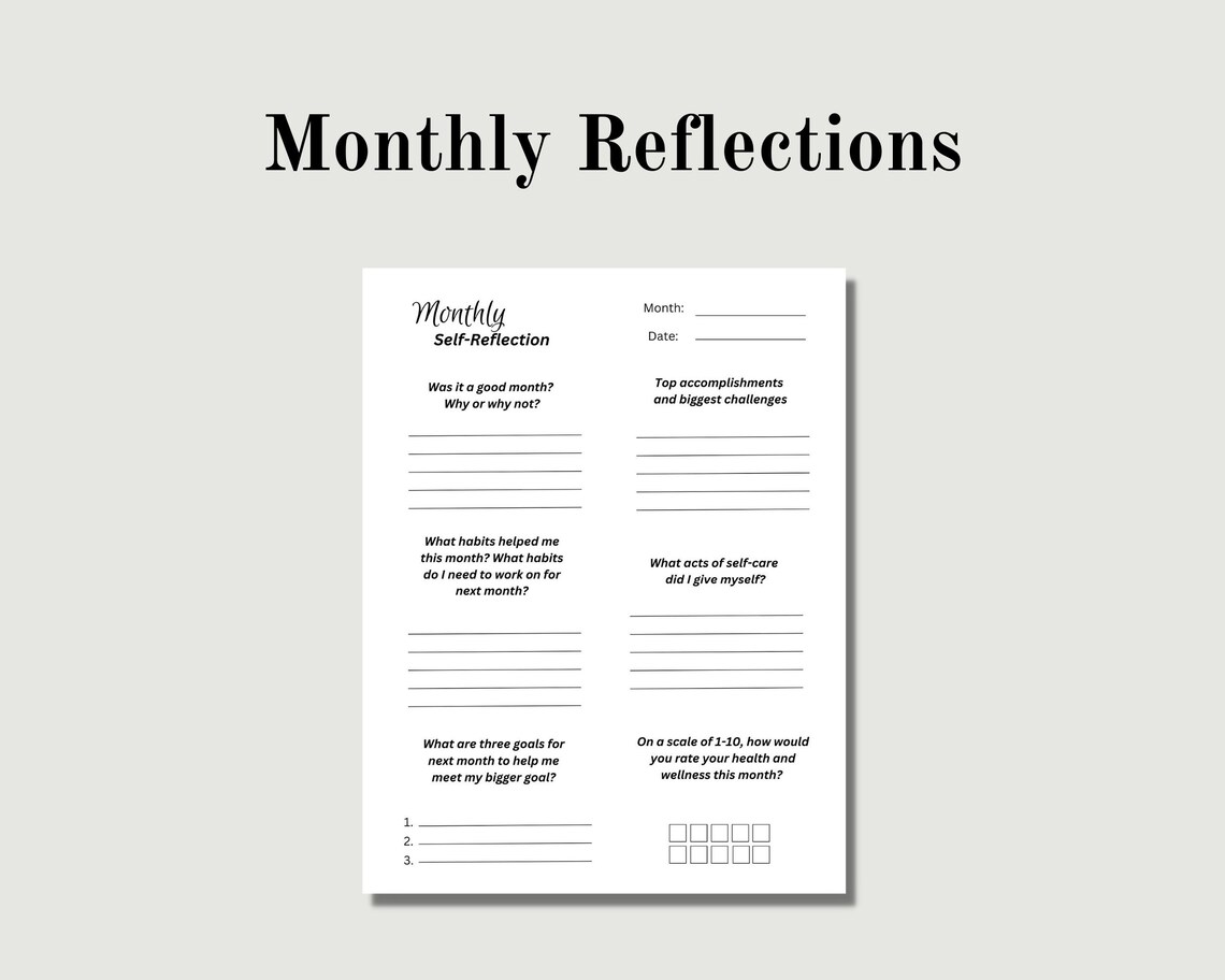 Reflections Journal, Self-reflection Journal, Printable Reflections ...