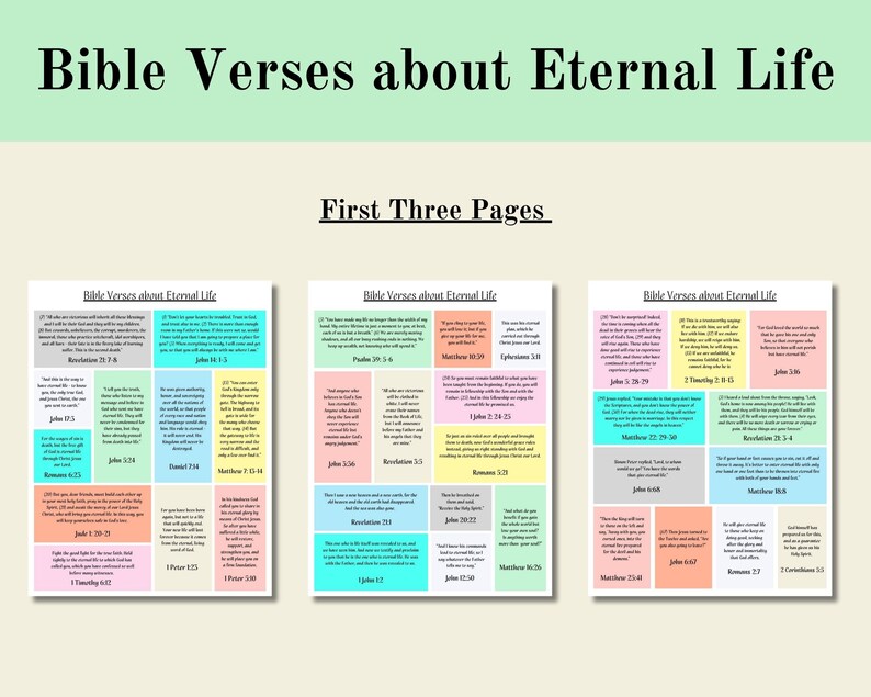 Printable Bible Verse Eternal Life Stickers, Digital Scripture Stickers ...