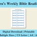 Weekly Bible Reading, Bible Reading Tracker, Printable Weekly Bible ...
