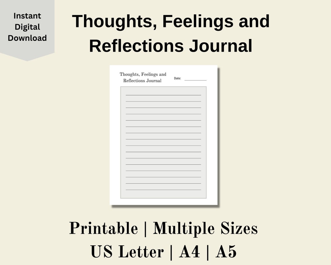 Printable Reflections Journal, Manifesting Journal, Self Care Journal ...