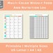 Printable Weekly Food and Nutrition Log, Weekly Food Log, Nutrition Log ...