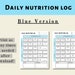 Nutrition Log, Daily Nutrition Log, Meal Tracker, Food Tracker ...