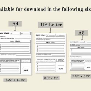 Daily Goals Printable, Daily Goal Sheet, Goal Setting Printable, Goal ...