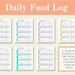 Daily Food Log, Printable Daily Food Log, Meal Tracker, Food Tracker ...