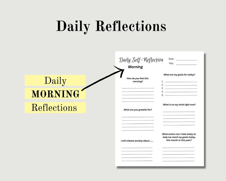 Reflections Journal, Self-reflection Journal, Printable Reflections ...