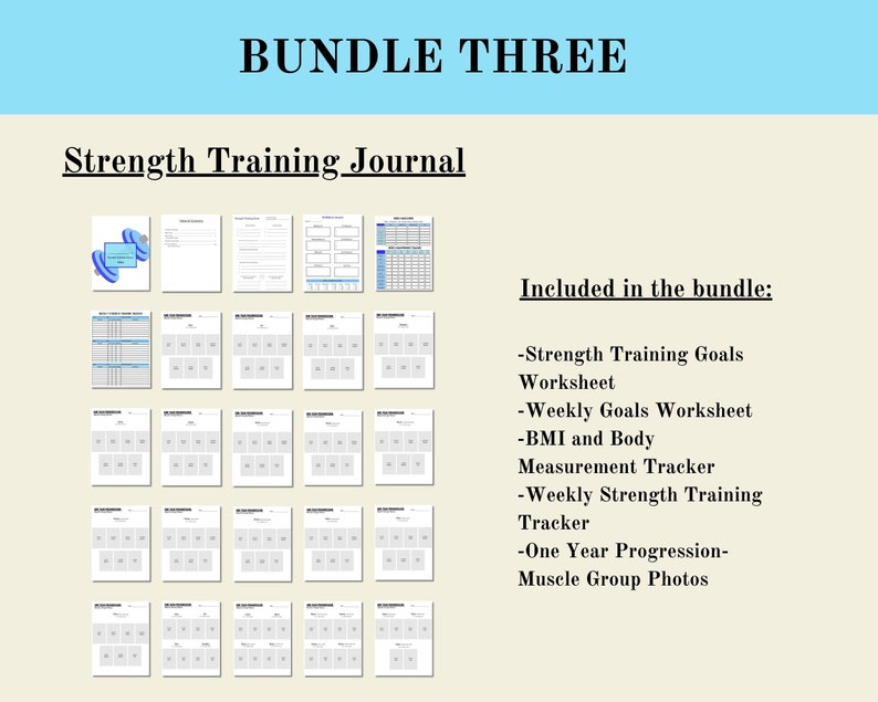 Body Image Fitness and Strength Training Journal, Food and Fitness ...