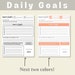 Daily Goal Sheet, Daily Goals Printable, Goal Planning, Goal Setting ...