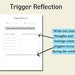 Trigger Tracker, Weekly Trigger Tracker, Trigger Journal, Trigger ...