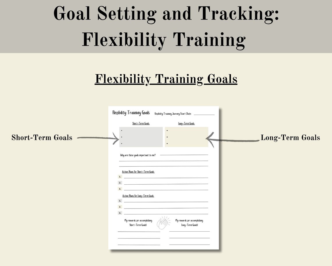Goal Setting and Tracking Flexibility Training Tracker Goal - Etsy